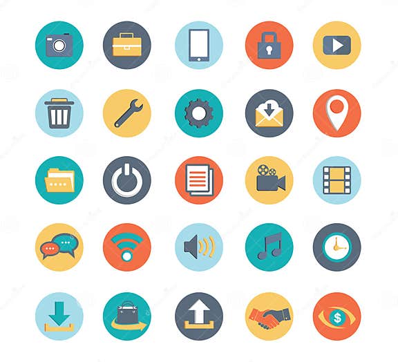 Standard Icon Set Vector for Web Design and Application Stock Vector ...