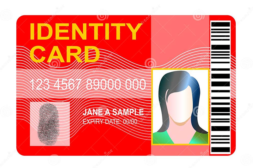 Standard Identification Card Stock Illustration - Illustration of ...