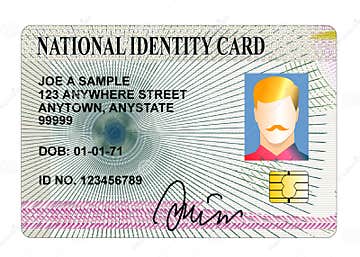 Standard Identification Card Stock Illustration - Illustration of ...