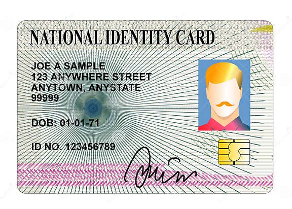 Standard Identification Card Stock Illustration - Illustration of ...