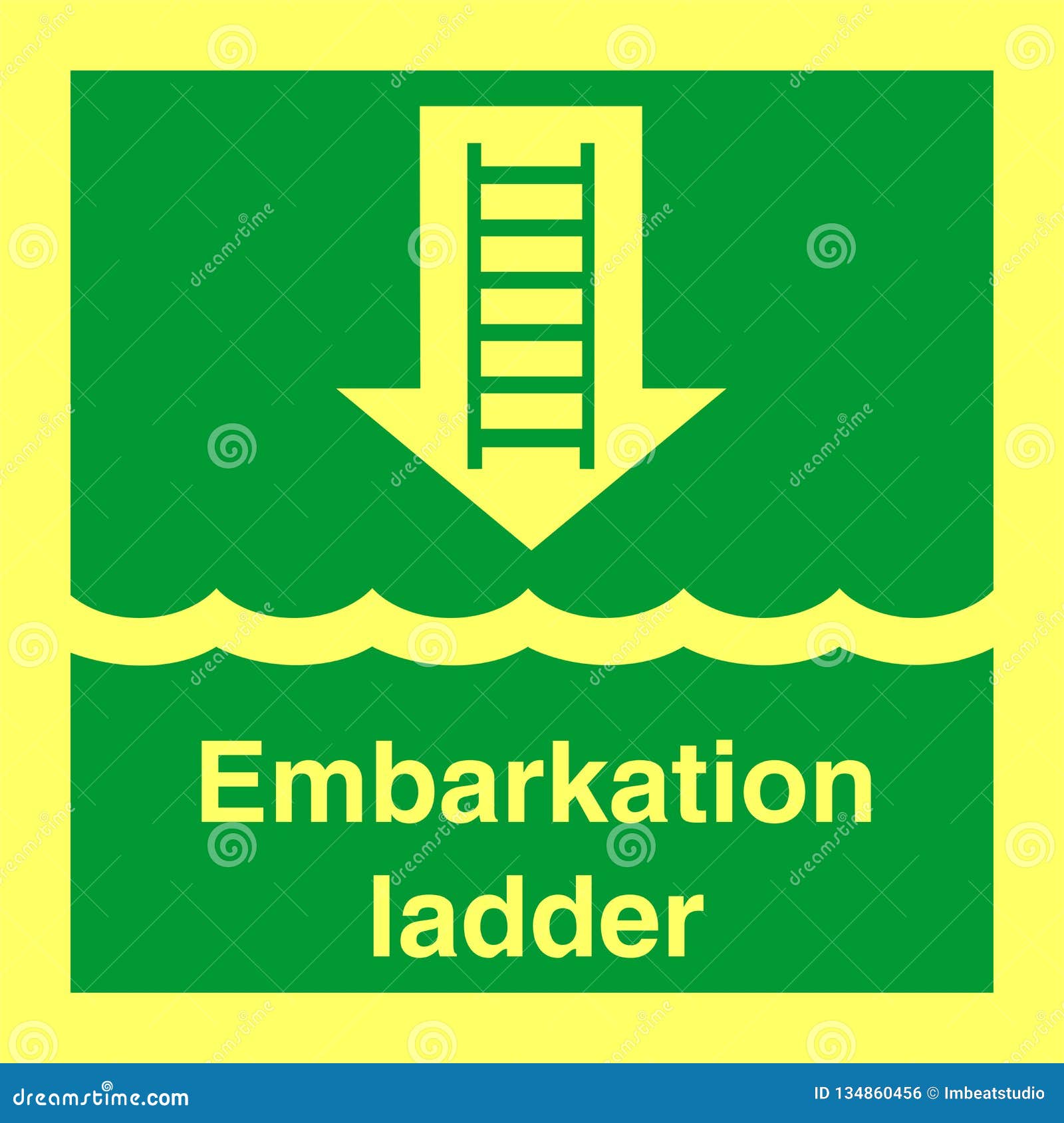 Embarkation Ladder Symbol Sign, Vector Illustration, Isolate On White ...