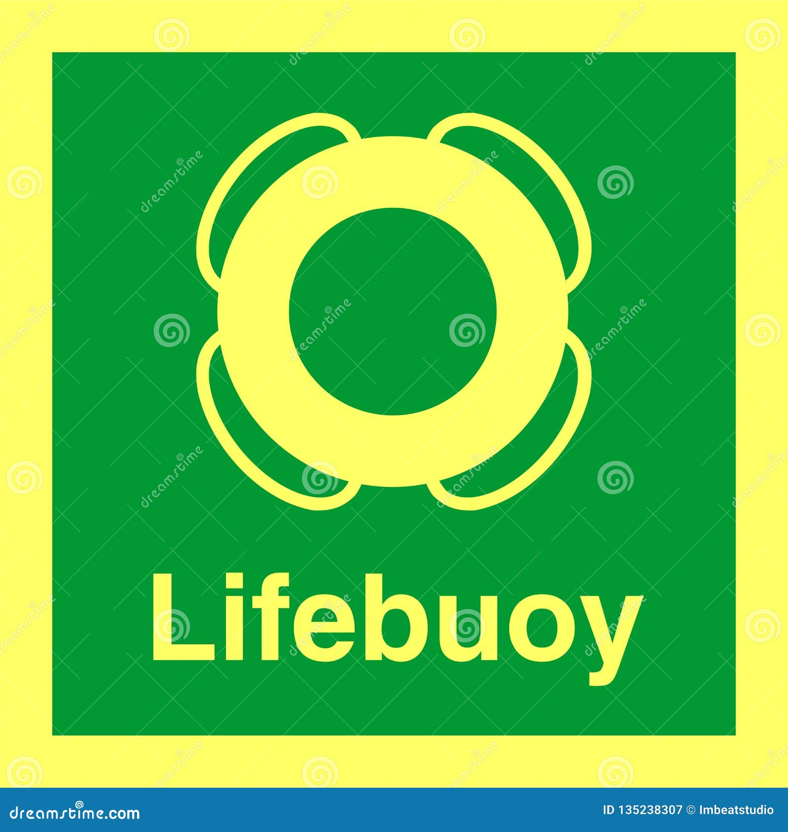 IMO SOLAS IMPA Safety Sign Image - Lifebuoy Cartoon Vector ...