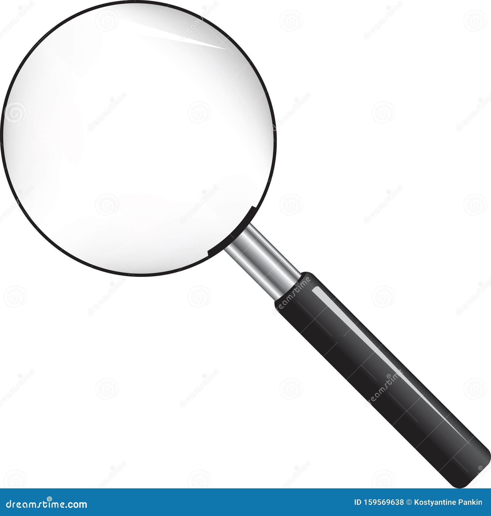 Magnifier for Enlarging Image Stock Vector - Illustration of optics ...