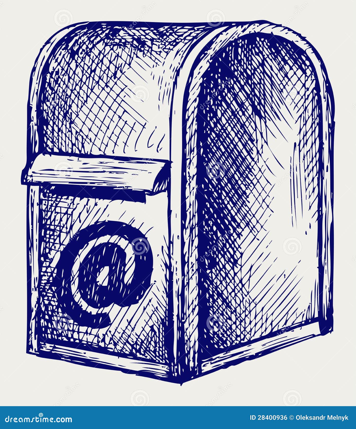 Standard mailbox with mail stock vector. Illustration of letter - 28400936