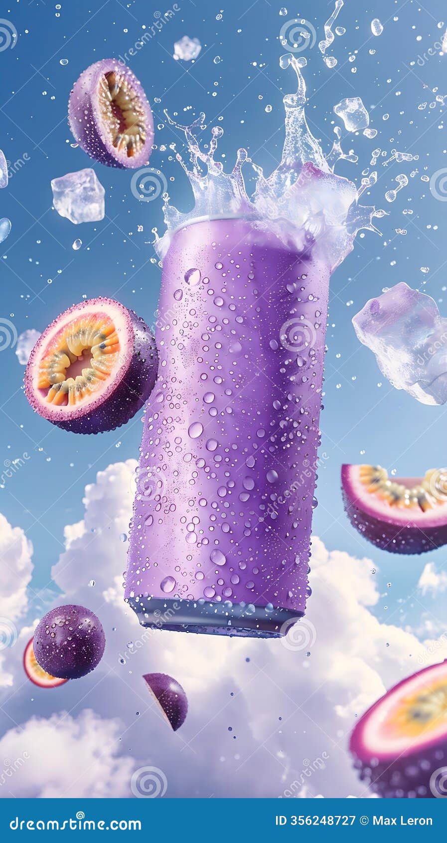 Standard Matte Purple Color Plain Blank Purple Drink-can Stock ...