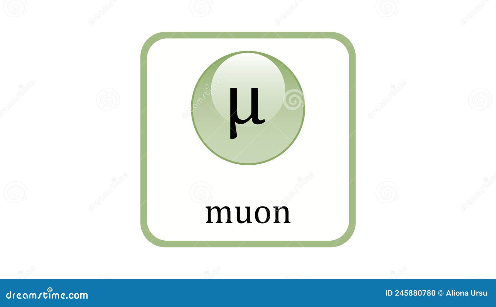 Muon icon stock vector. Illustration of charm, fundamental - 245880780