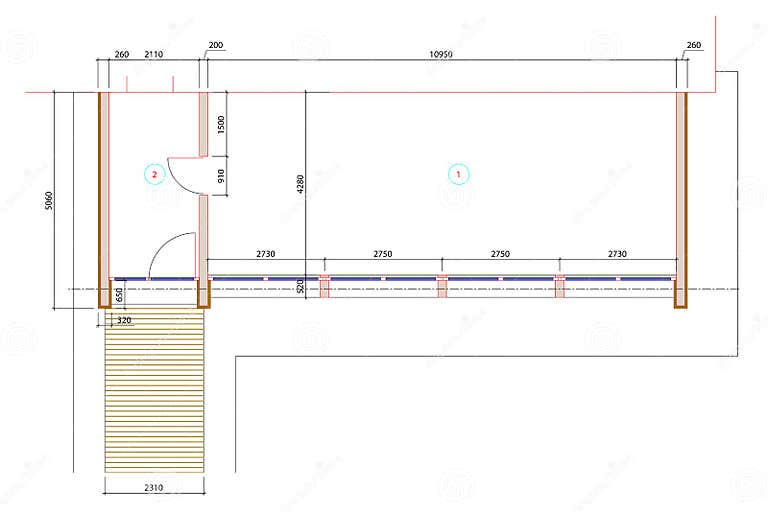 Standard Office Empty Template Floor Plans Stock Vector - Illustration ...