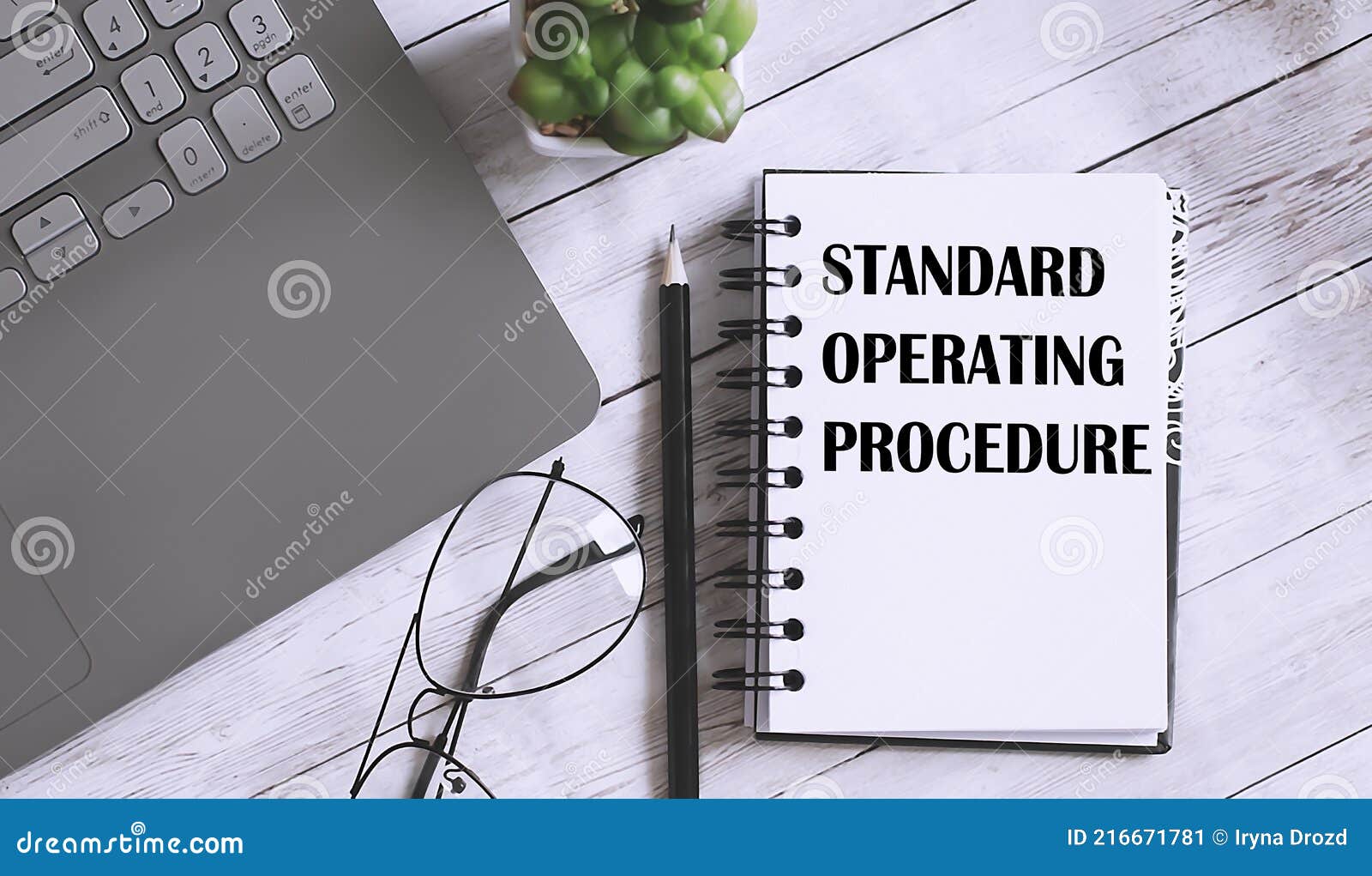 Standard Operating Procedure Text on the Notebook with Office ...