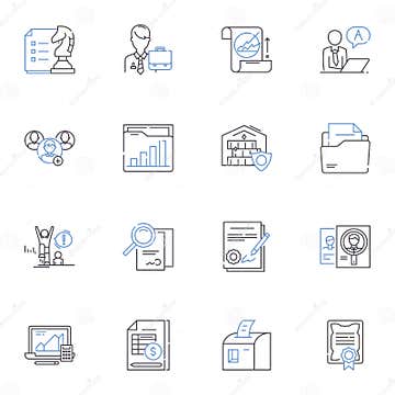 Standard Operating Procedures Line Icons Collection. Protocols ...