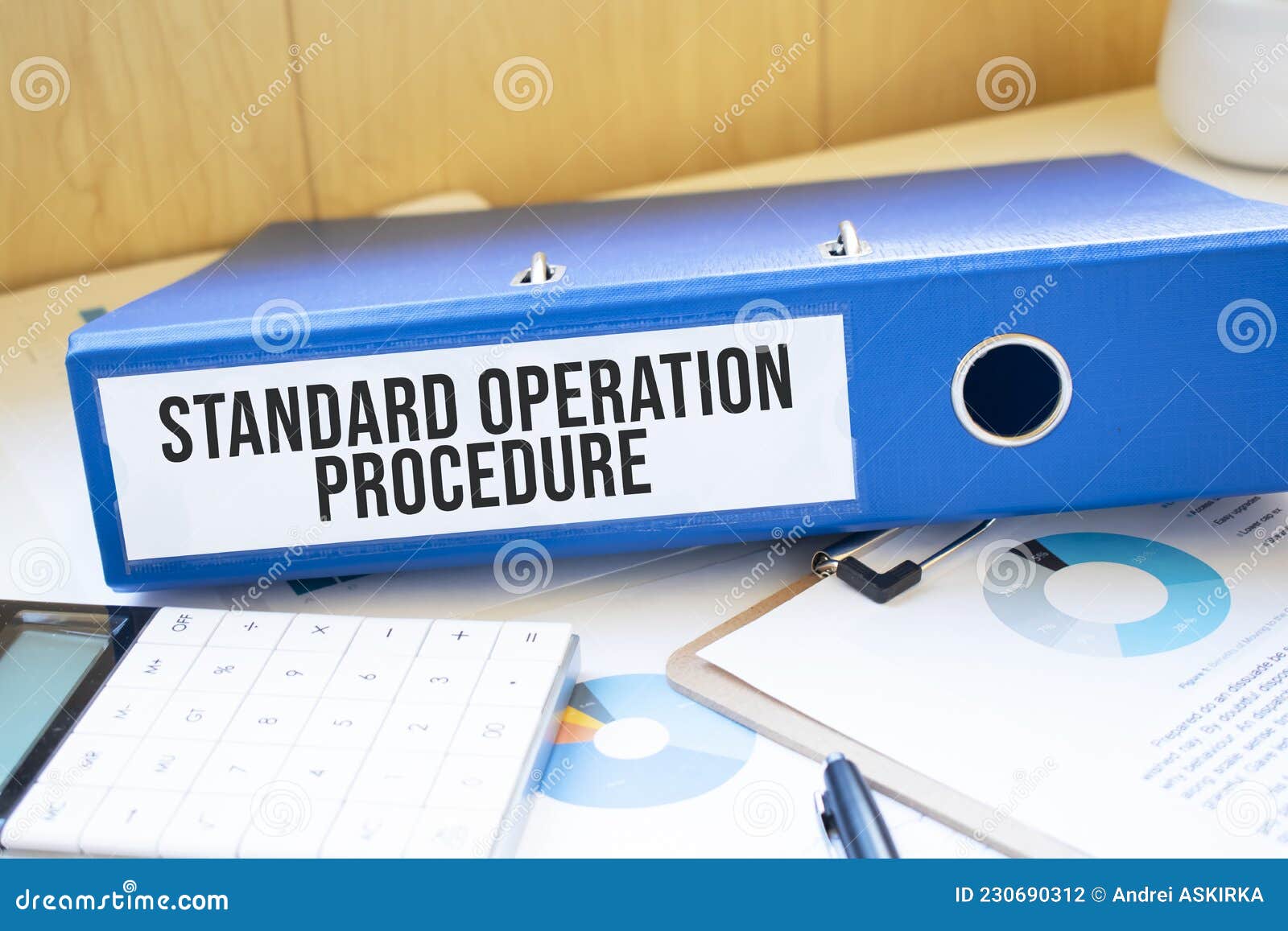 Standard Operation Procedure Words on Labels with Document Binders ...