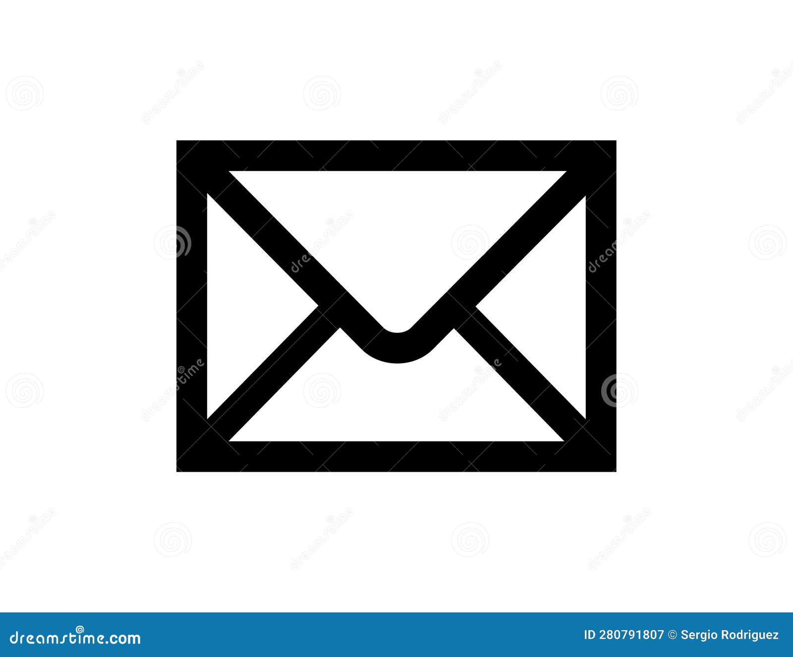 Mail Standard Icon in a White Plain Background. Stock Vector ...