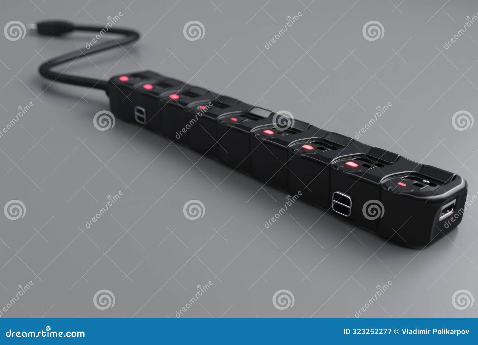 A Standard Power Strip with Red Indicator Lights, Suitable for Various ...