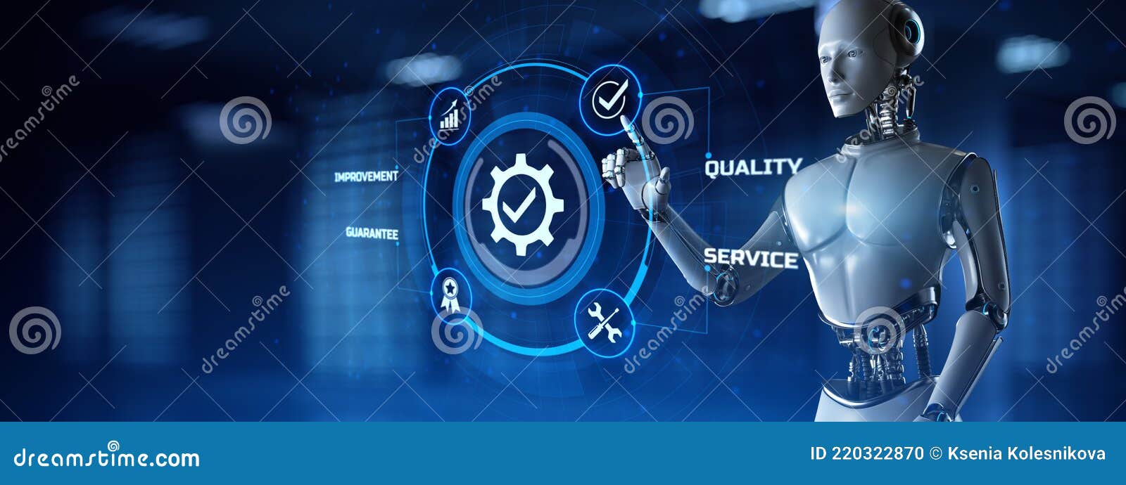 Standard Quality Control Certification Standardisation. Robot Pressing ...