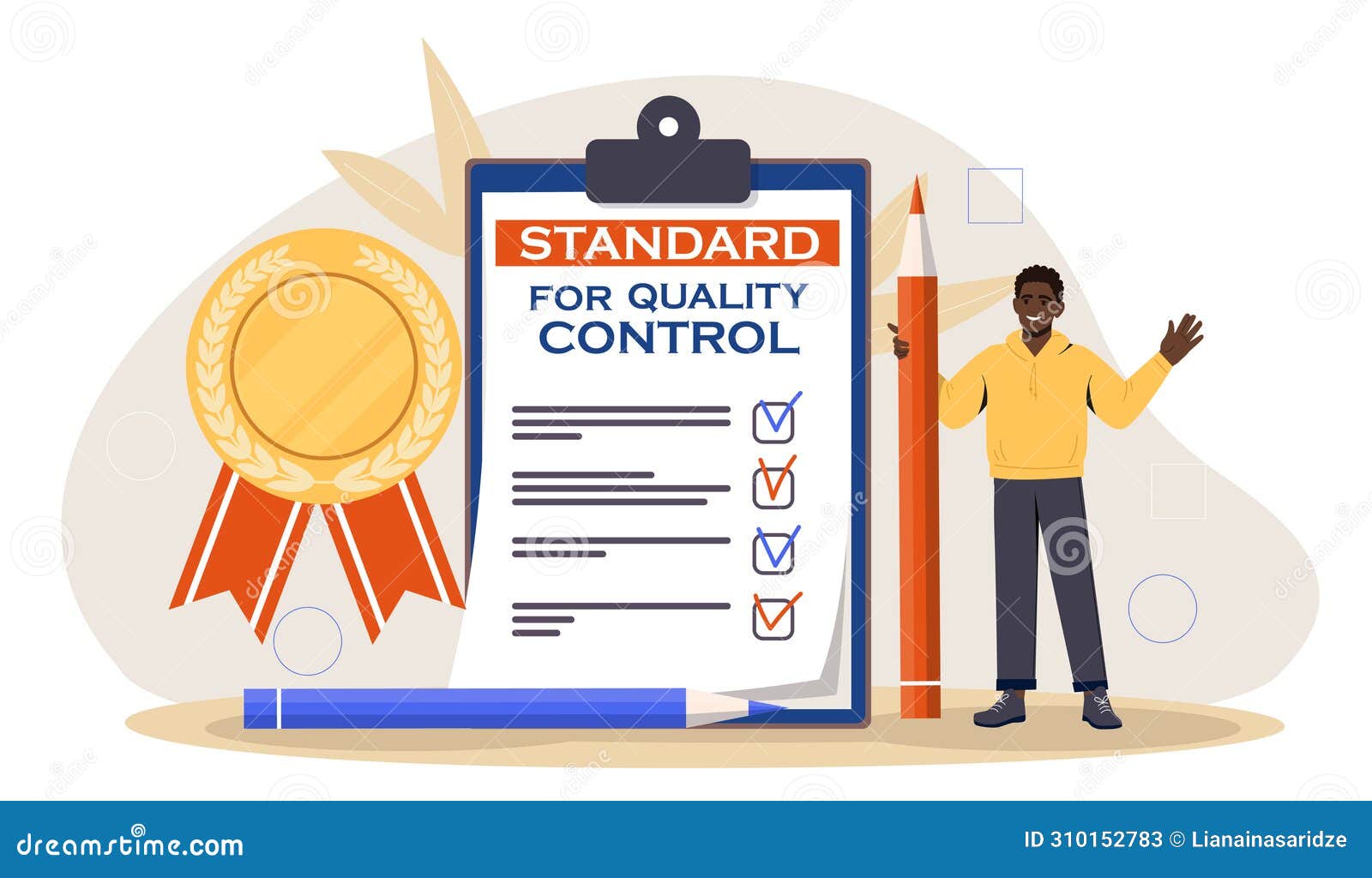 Standard For Quality Control Vector Stock Vector Illustration Of