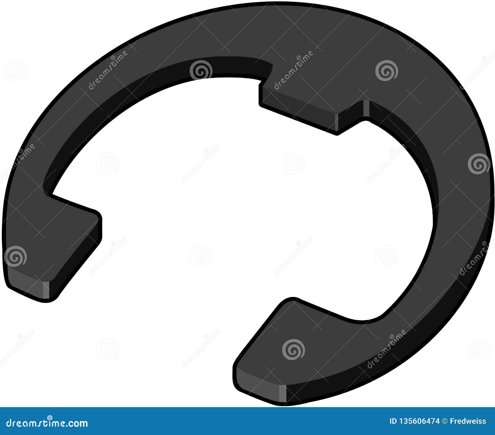 Retaining Ring Vector Icon. Snap Circlip Symbol. Isolated Illustration ...