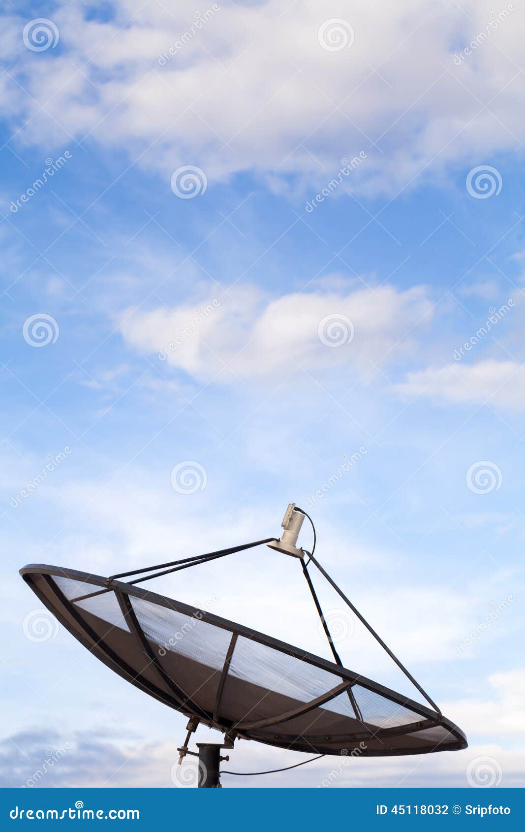 Standard Satellite with Blue Sky Stock Photo - Image of high ...