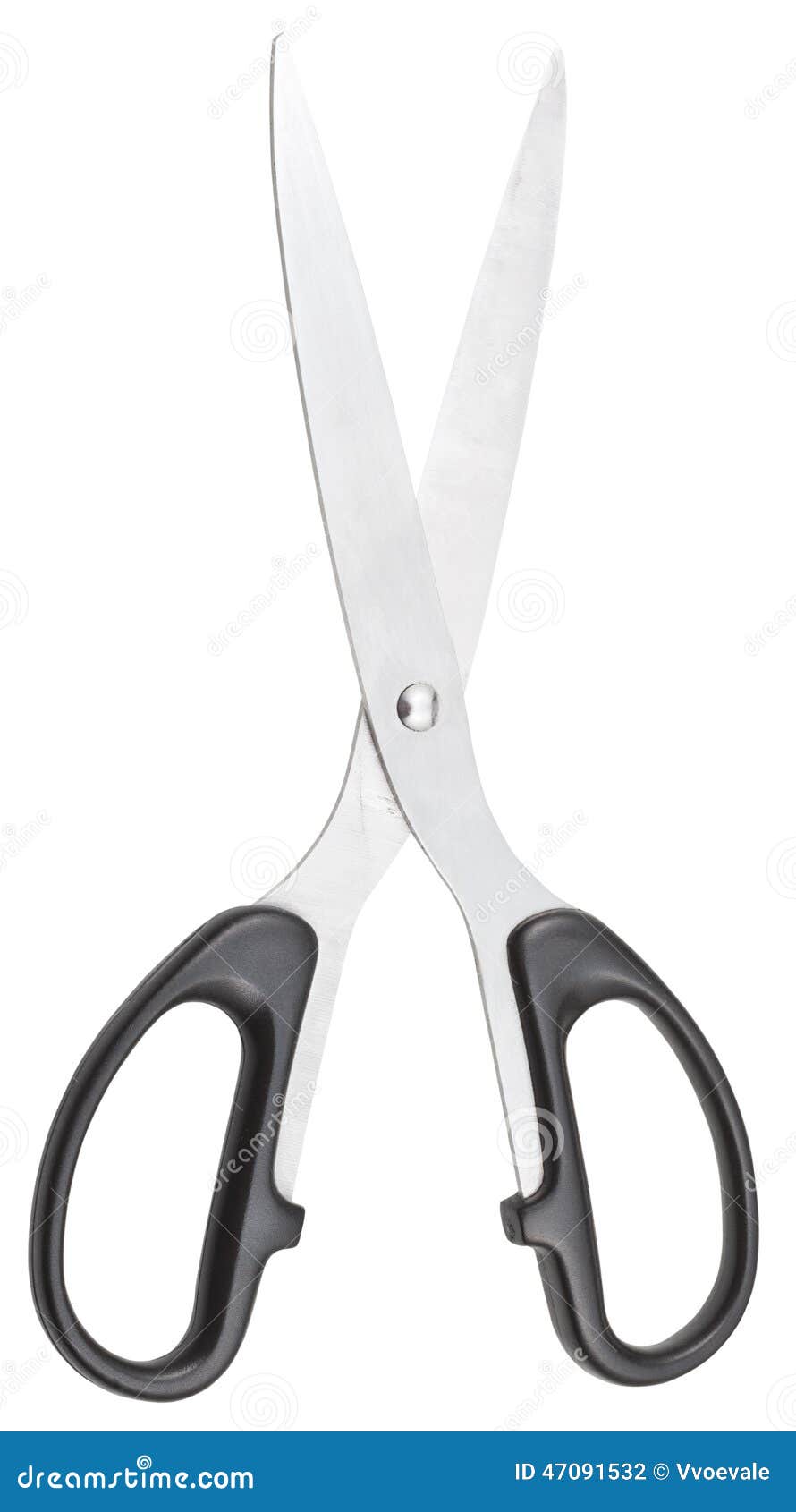 Standard Scissors for Paper with Black Handles Stock Photo - Image of ...