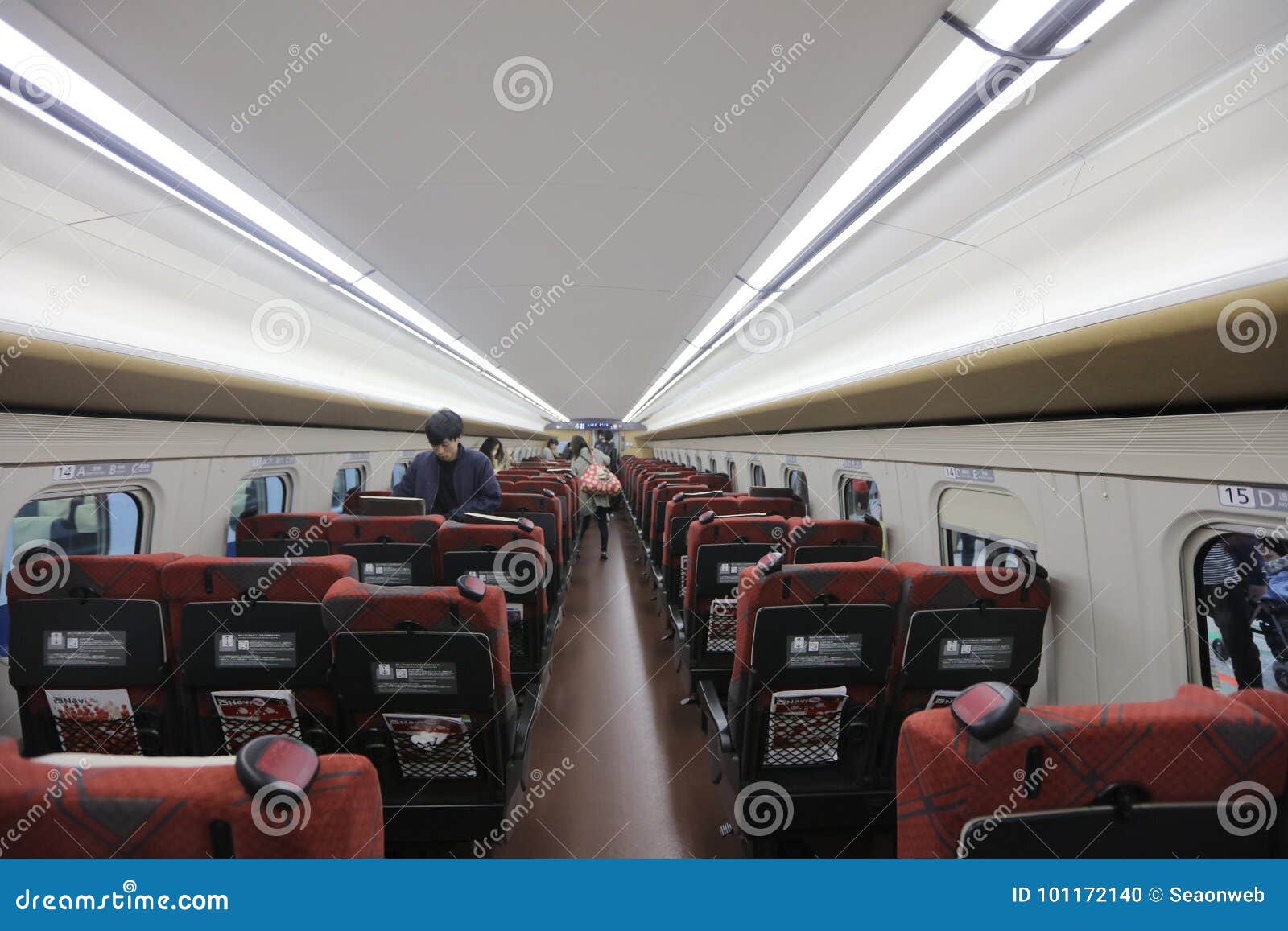 Standard Seats of E7 Series Bullet Train Editorial Image - Image of ...