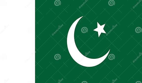 Standard Size Flag Icon. a Rectangular Flag of the Pakistan. Stock ...