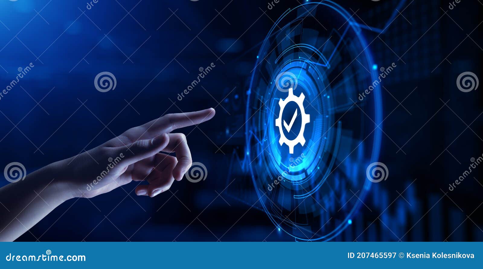 Standard Standardization Certification Quality Control Assurance. Hand ...