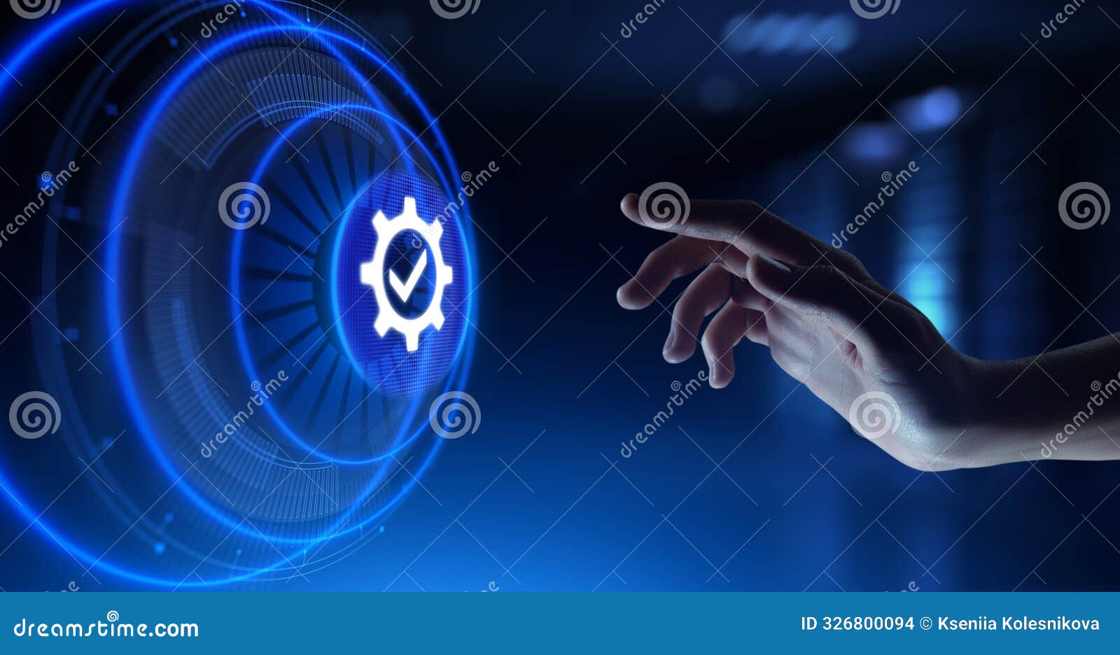 Standard Standardization Certification Quality Control Assurance. Hand ...