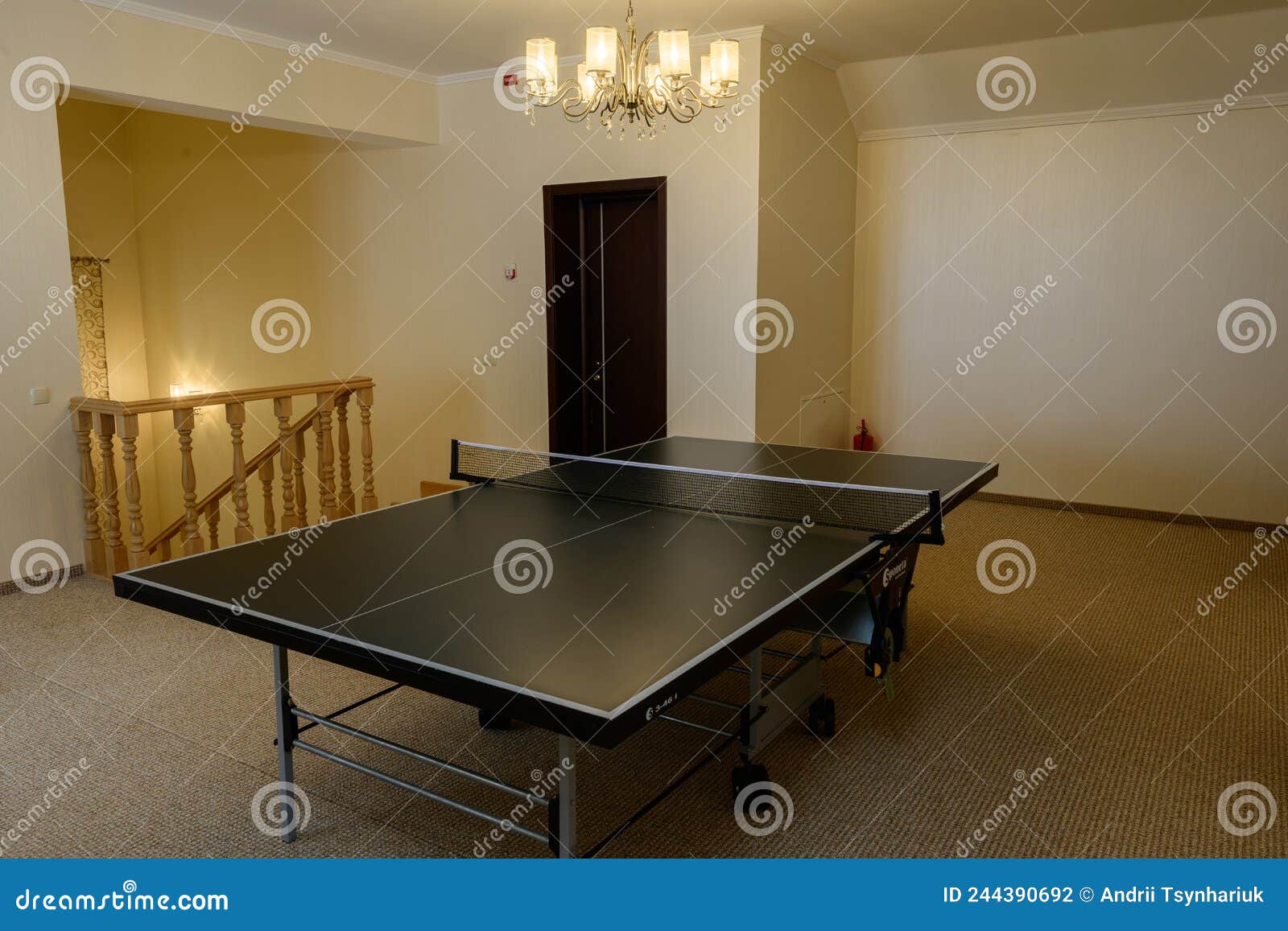 Standard Tennis Table in the Hotel Room. Stock Photo - Image of ...