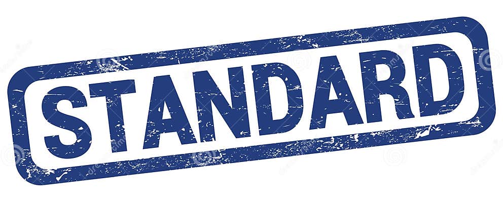 STANDARD Text Written on Blue Rectangle Stamp Stock Illustration ...