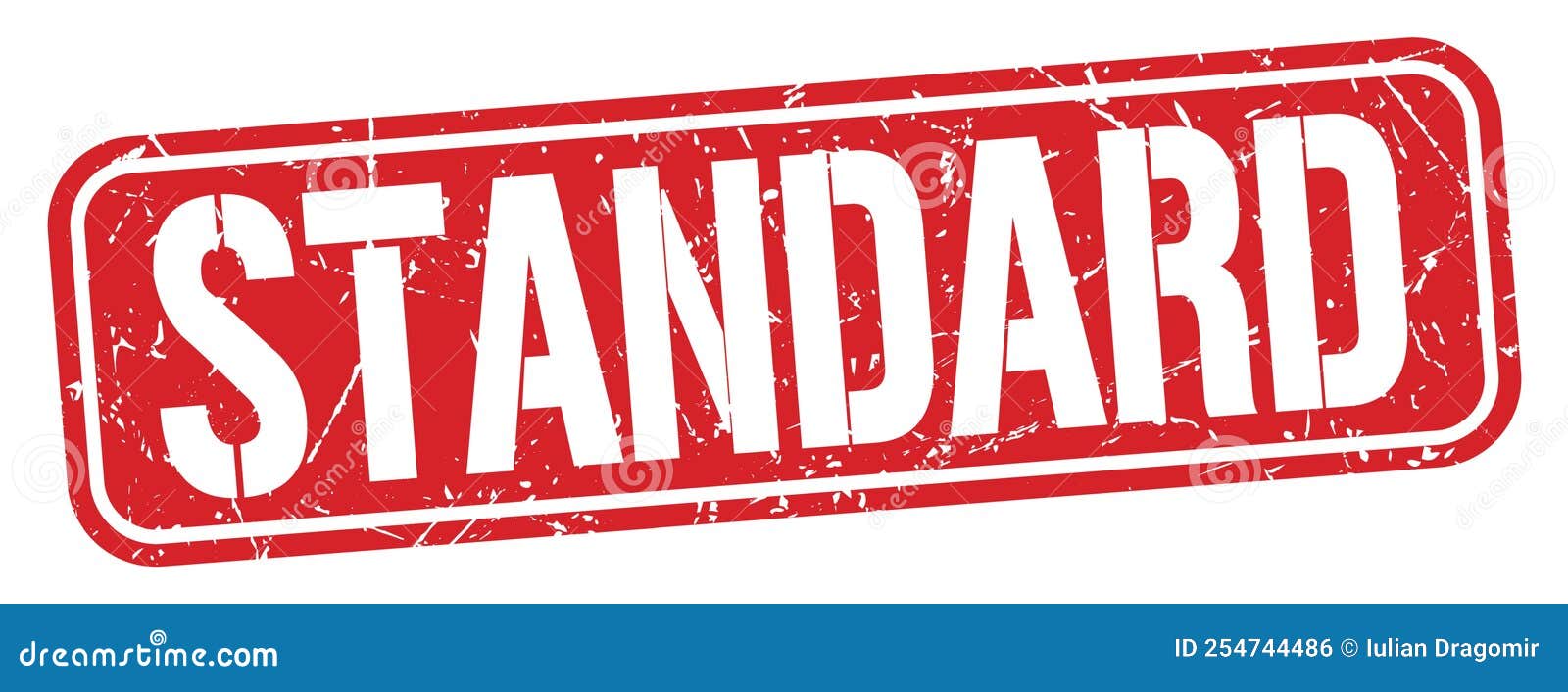 STANDARD Text Written on Red Stamp Sign Stock Illustration ...