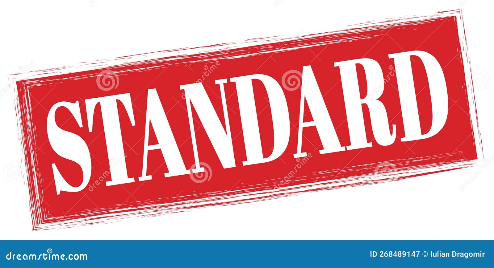 STANDARD Text Written on Red Stamp Sign Stock Illustration ...