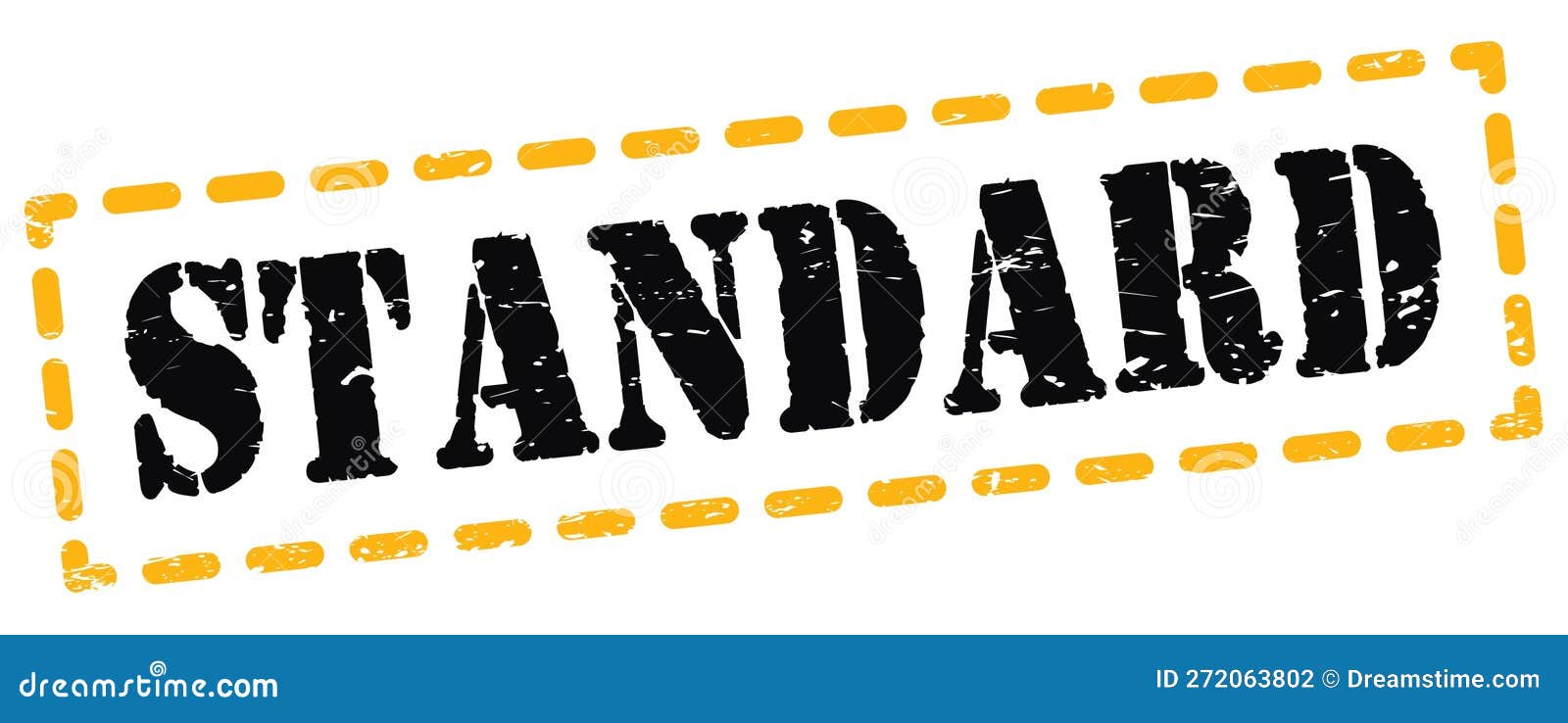 STANDARD Text Written on Yellow-black Stamp Sign Stock Illustration ...