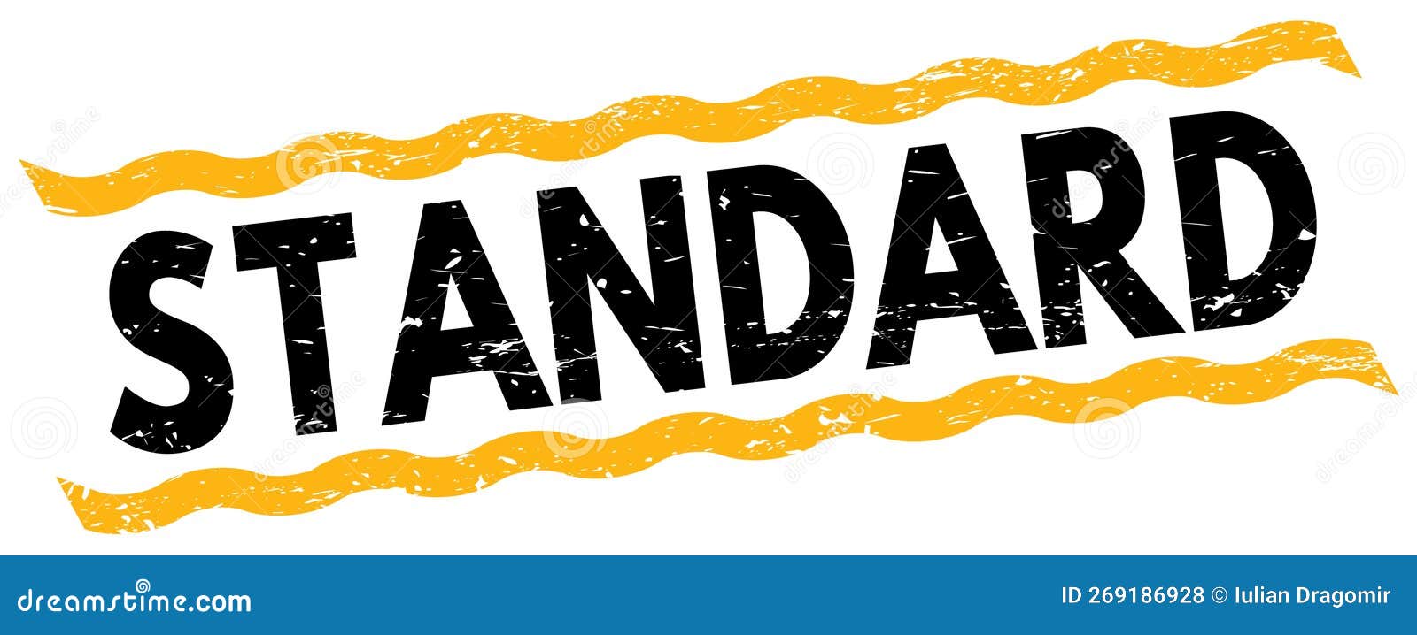 STANDARD Text on Yellow-black Lines Stamp Sign Stock Illustration ...