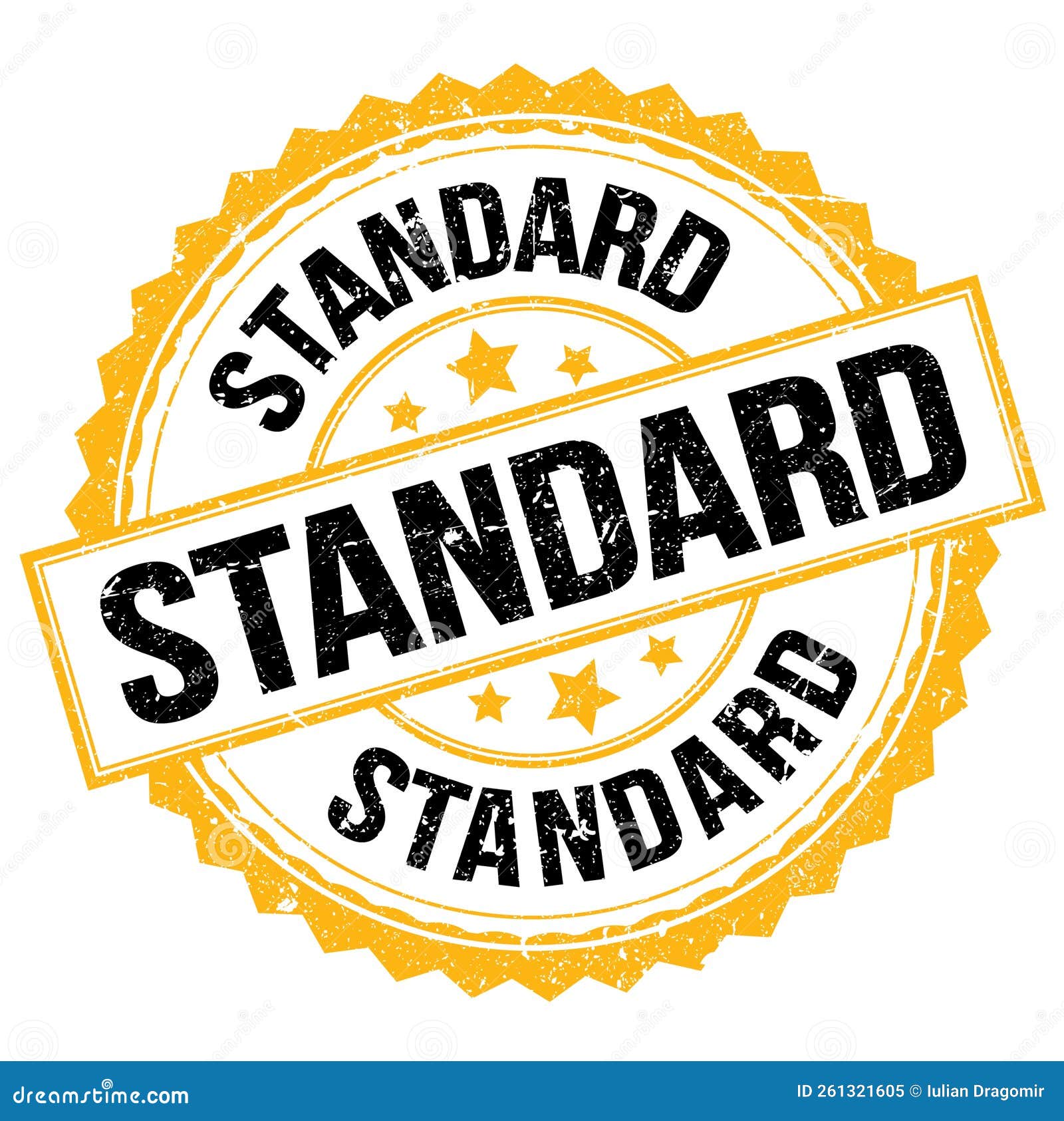 STANDARD Text on Yellow-black Round Stamp Sign Stock Illustration ...