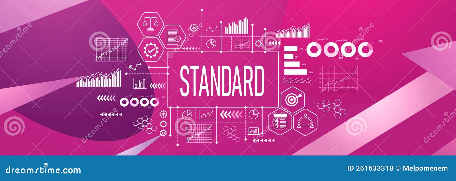 Standard Theme on Geometric Pattern Background Stock Illustration ...