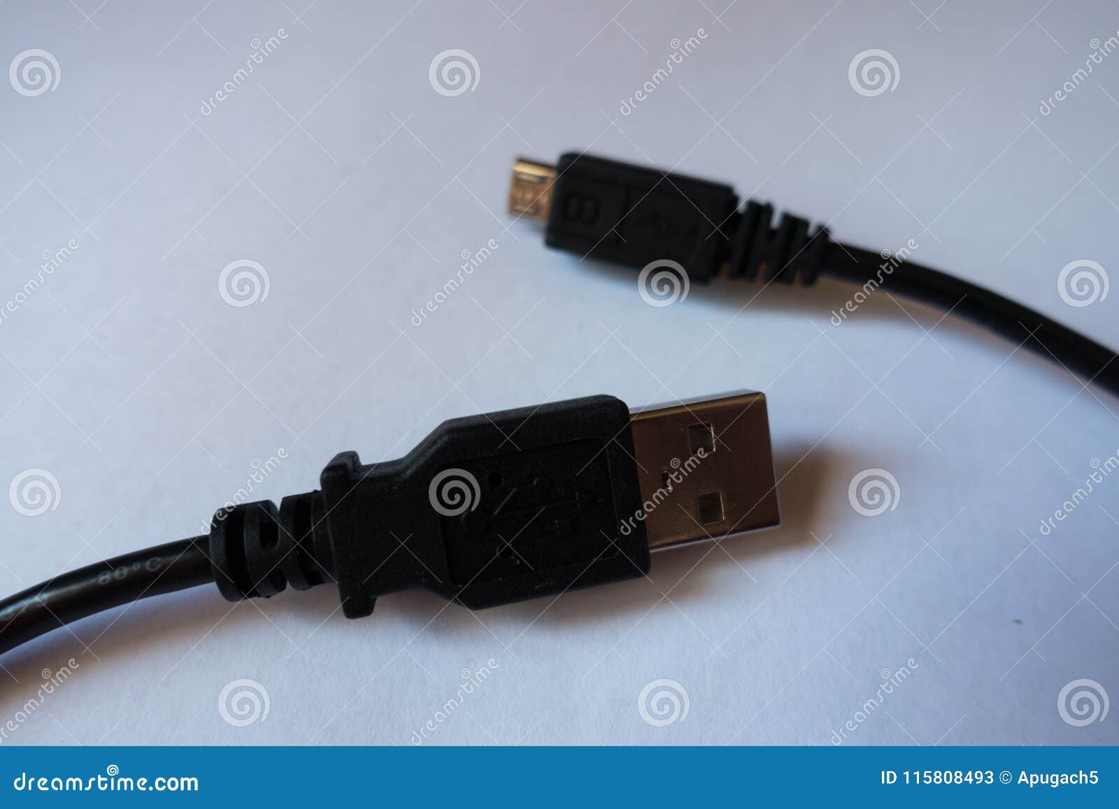 Standard USB and MicroUSB Type B Connectors Stock Image - Image of ...