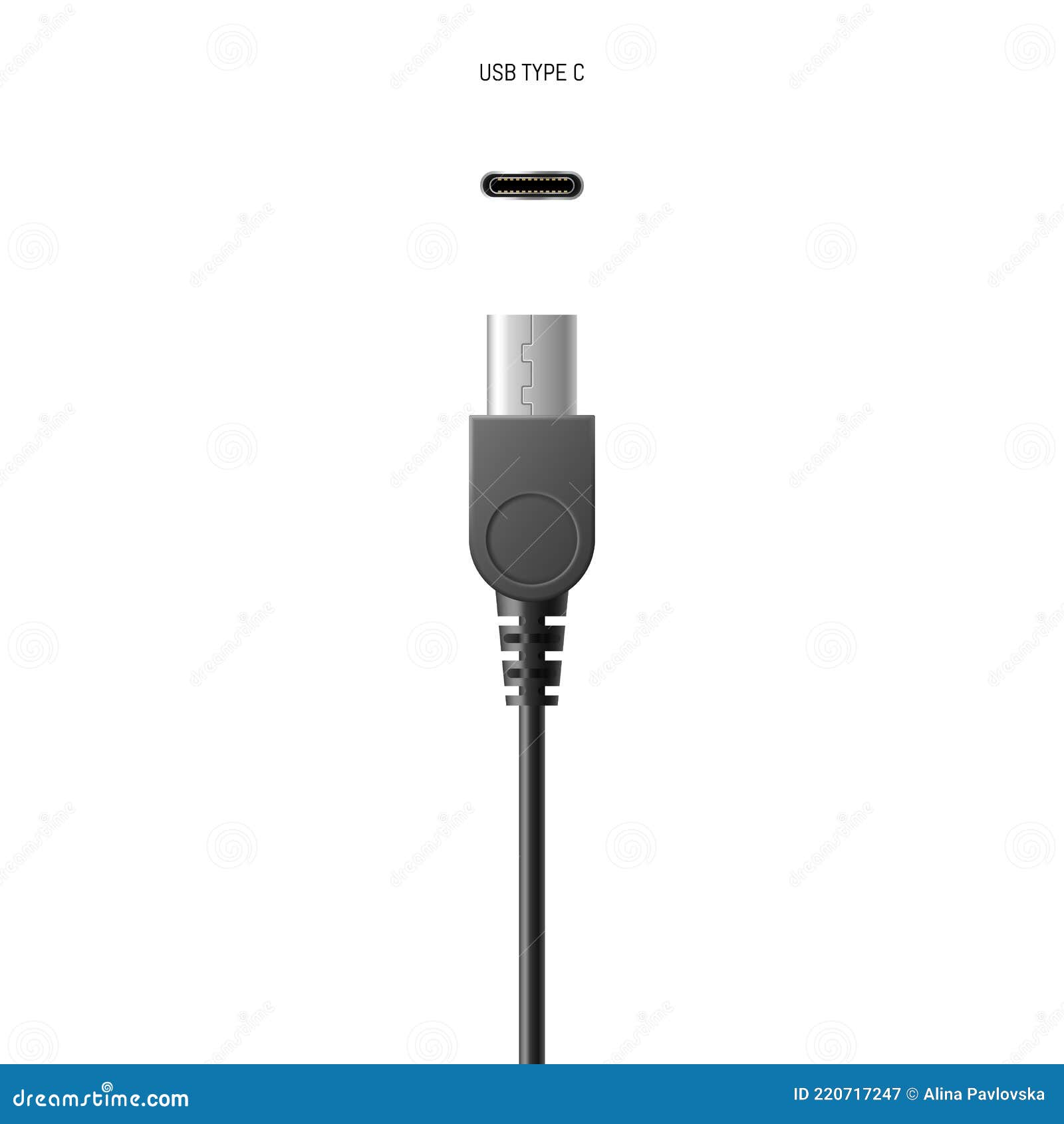 Standard USB Type-C Plug, Micro, Lightning, Universal Computer Cable ...