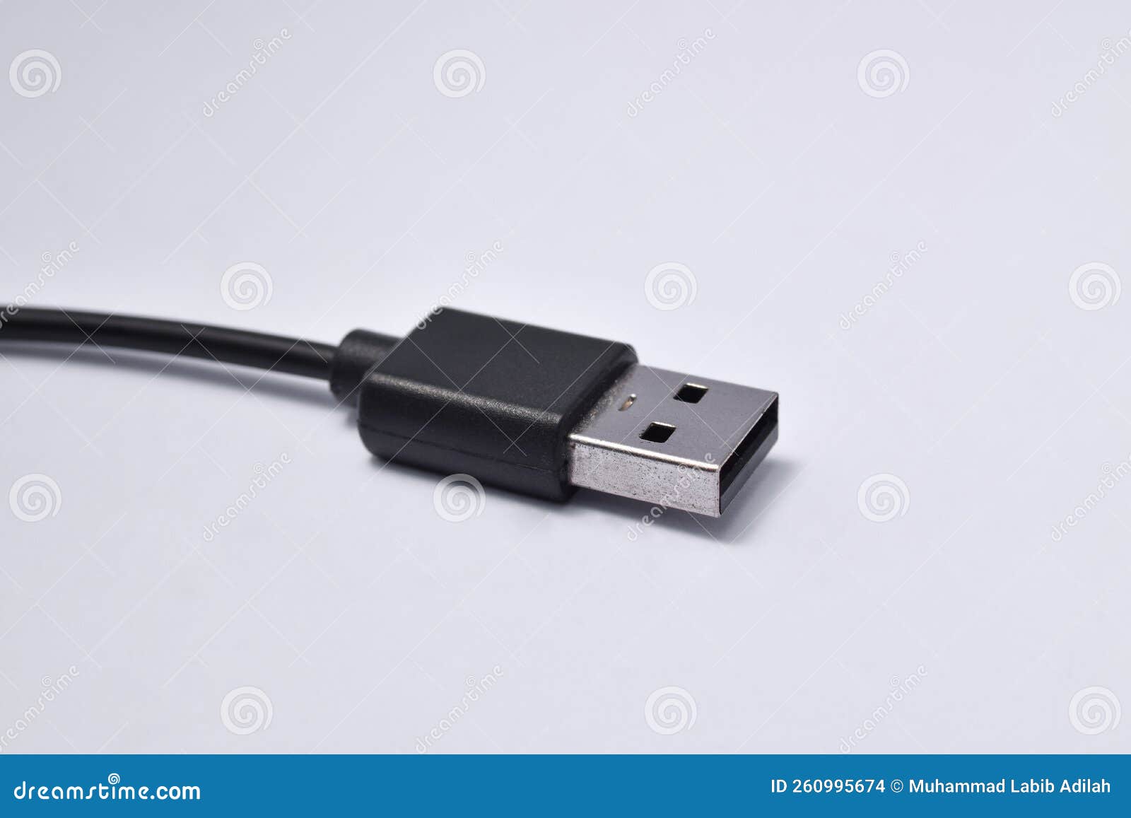 Standard USB type a black stock photo. Image of mobile - 260995674