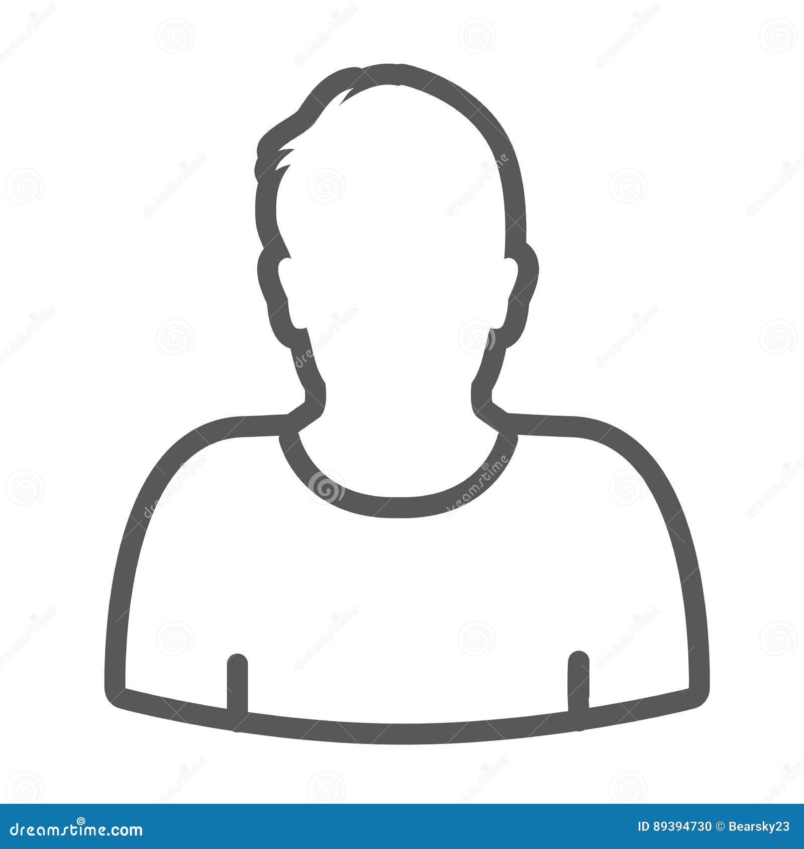 Standard User Icon stock vector. Illustration of normal - 89394730