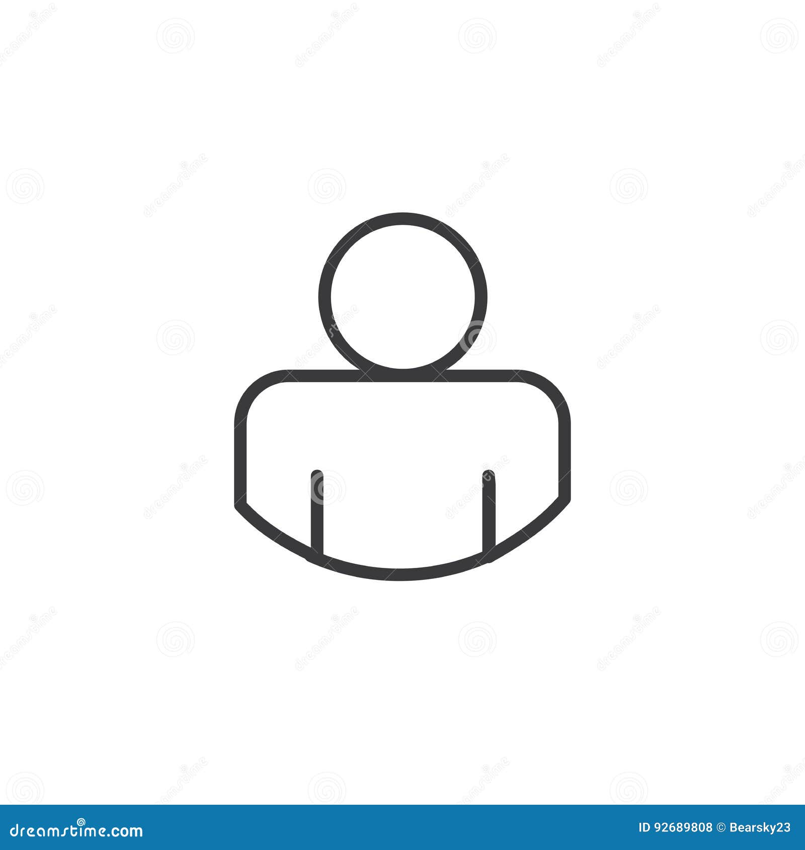 Standard User Icon for UI or UX Designs Stock Vector - Illustration of ...