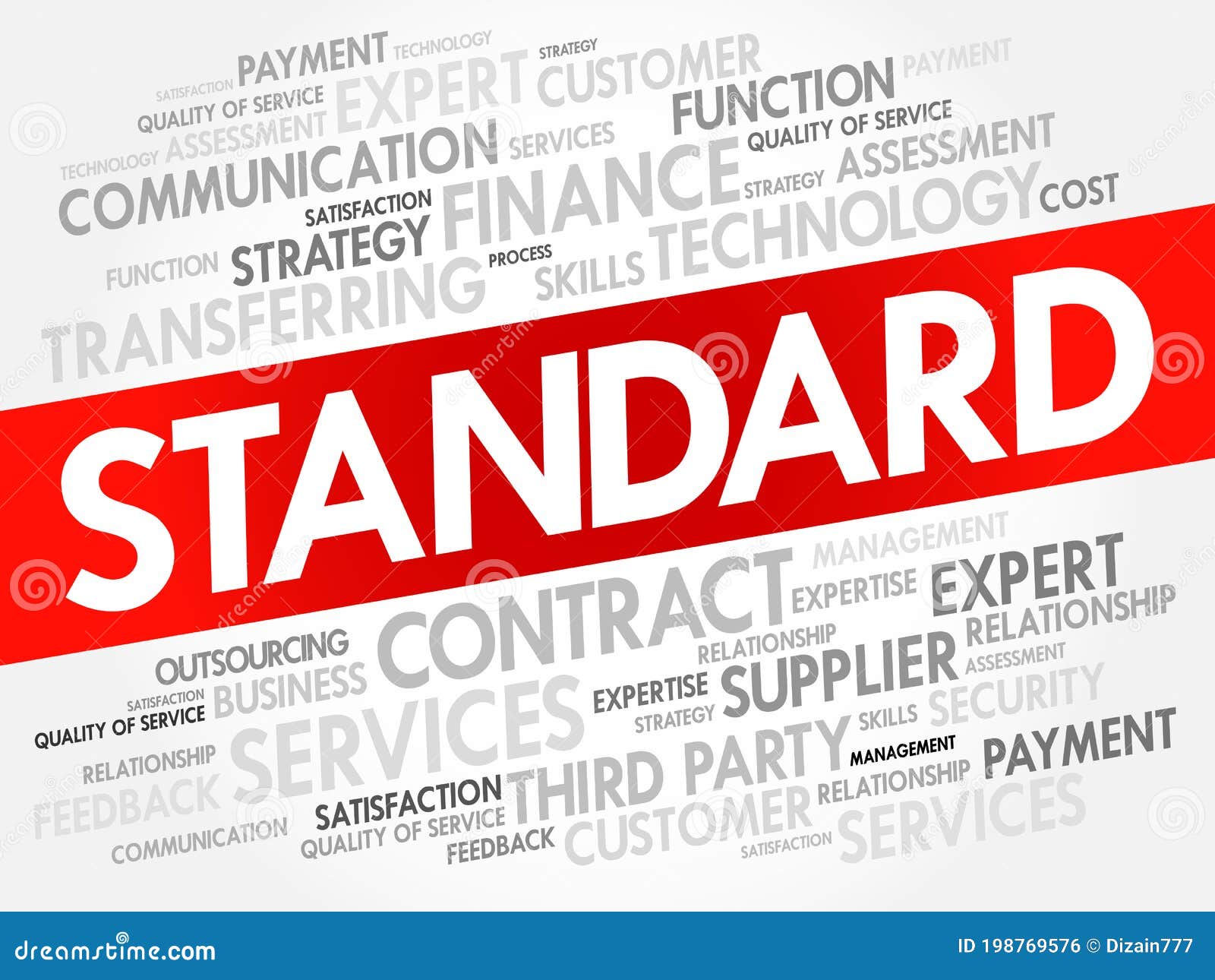 STANDARD Word Cloud Collage Stock Illustration - Illustration of ...