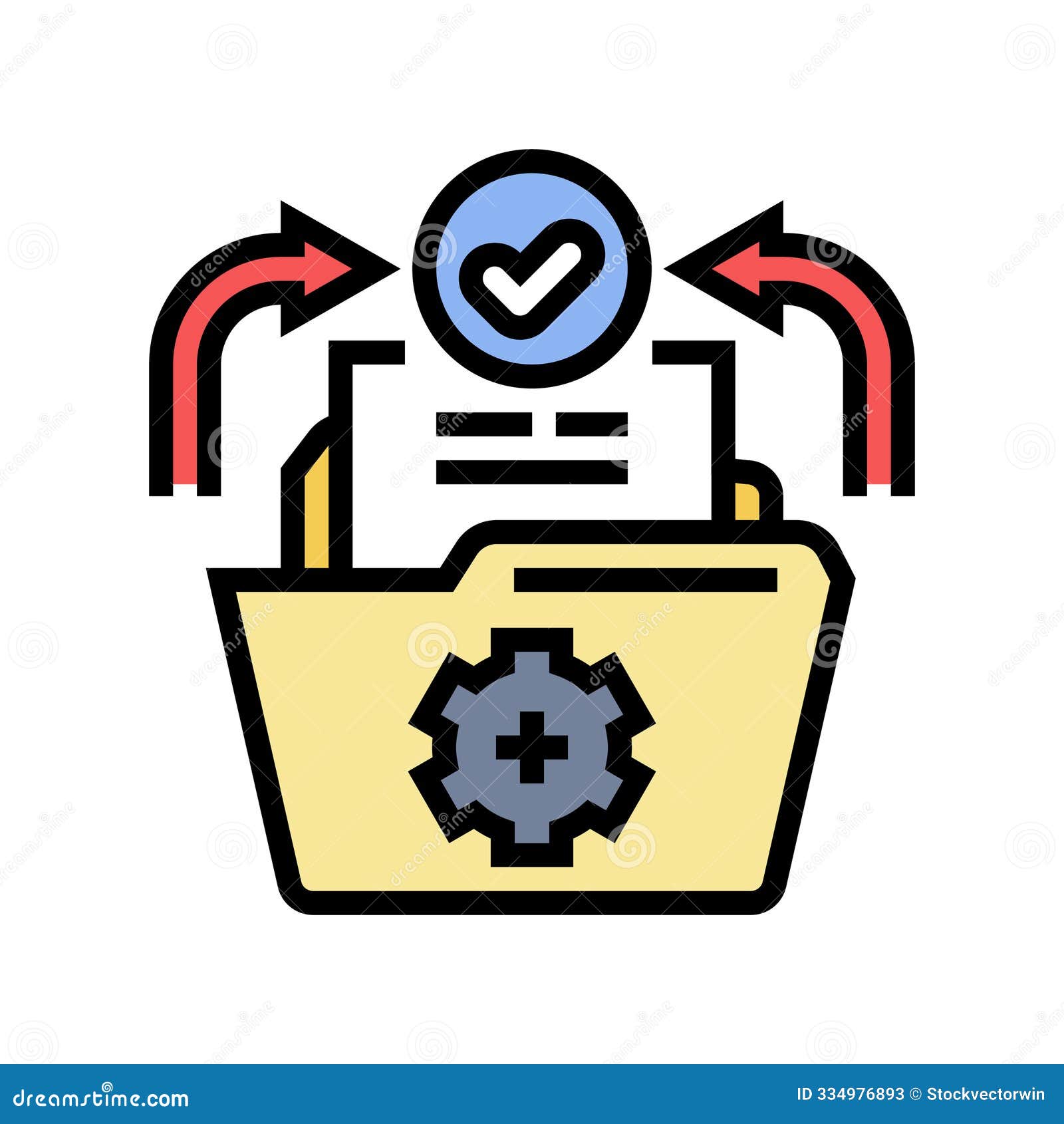 Standardization Business Process Icon Doodle Illustration Cartoon ...
