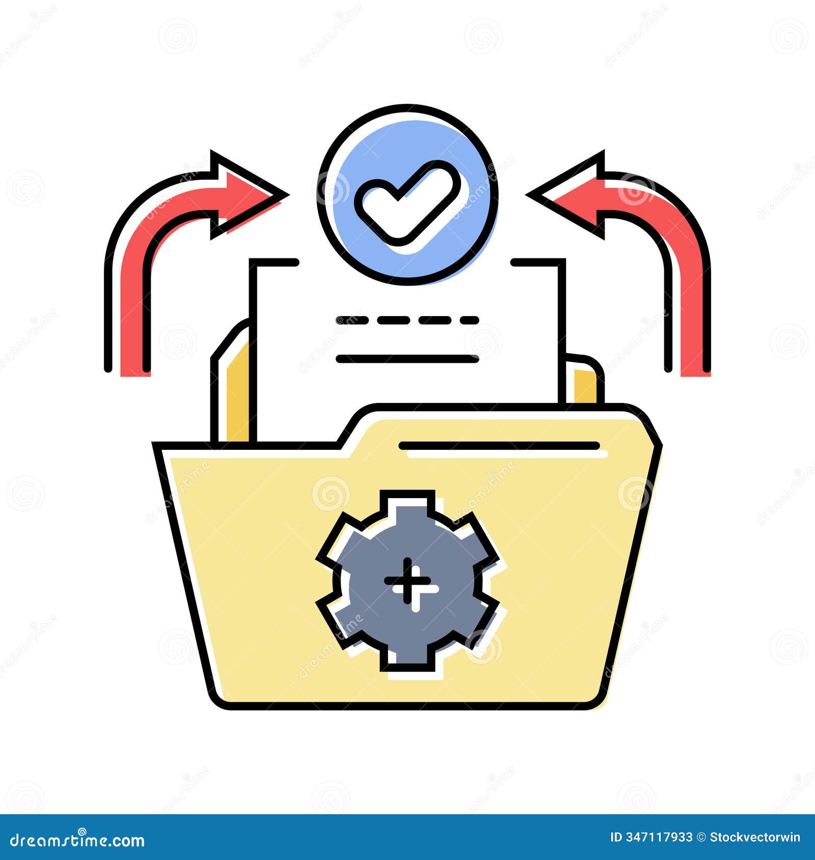 Standardization Business Process Color Icon Vector Illustration Stock ...