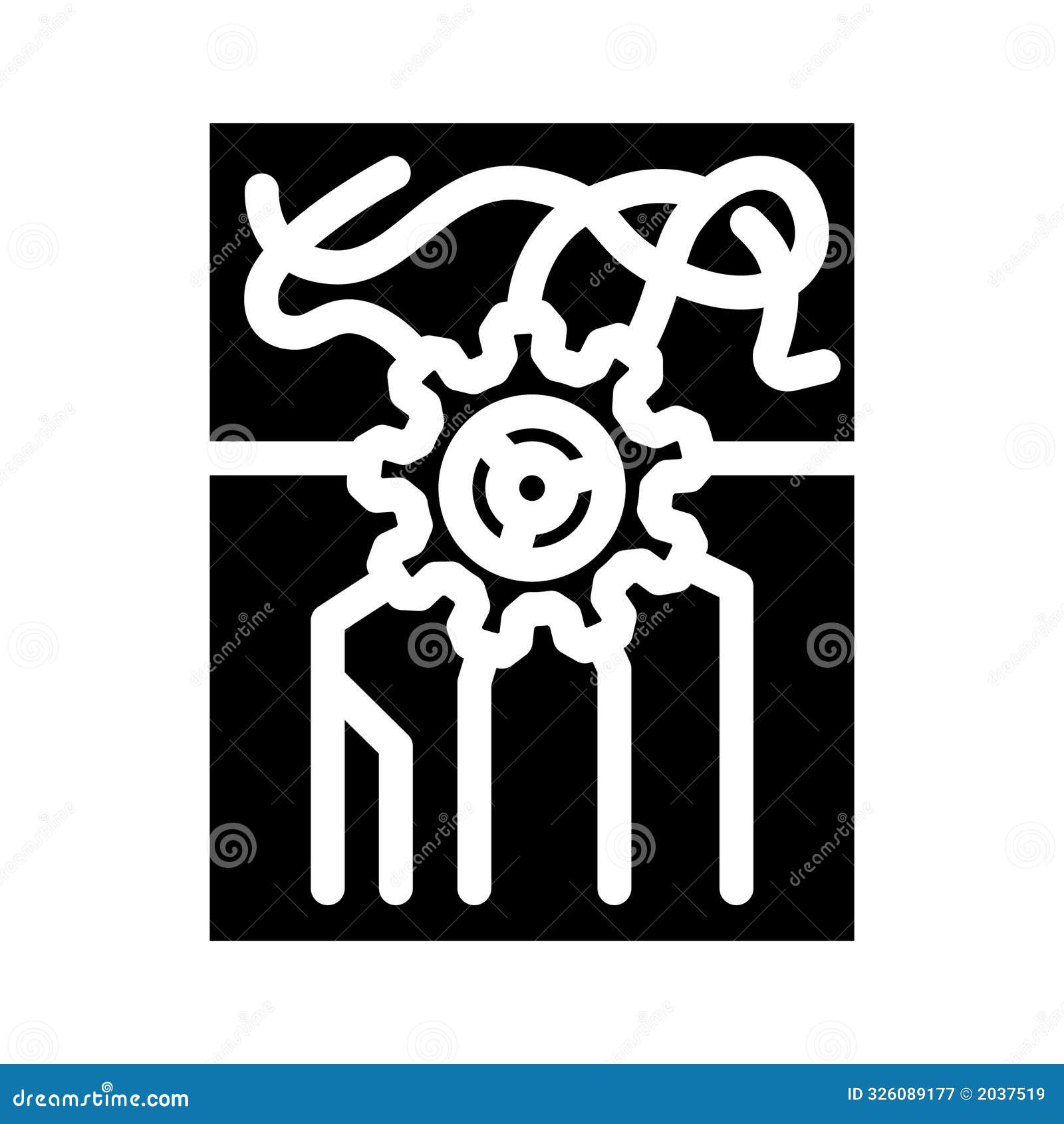 Standardization Business Process Glyph Icon Vector Illustration Stock ...