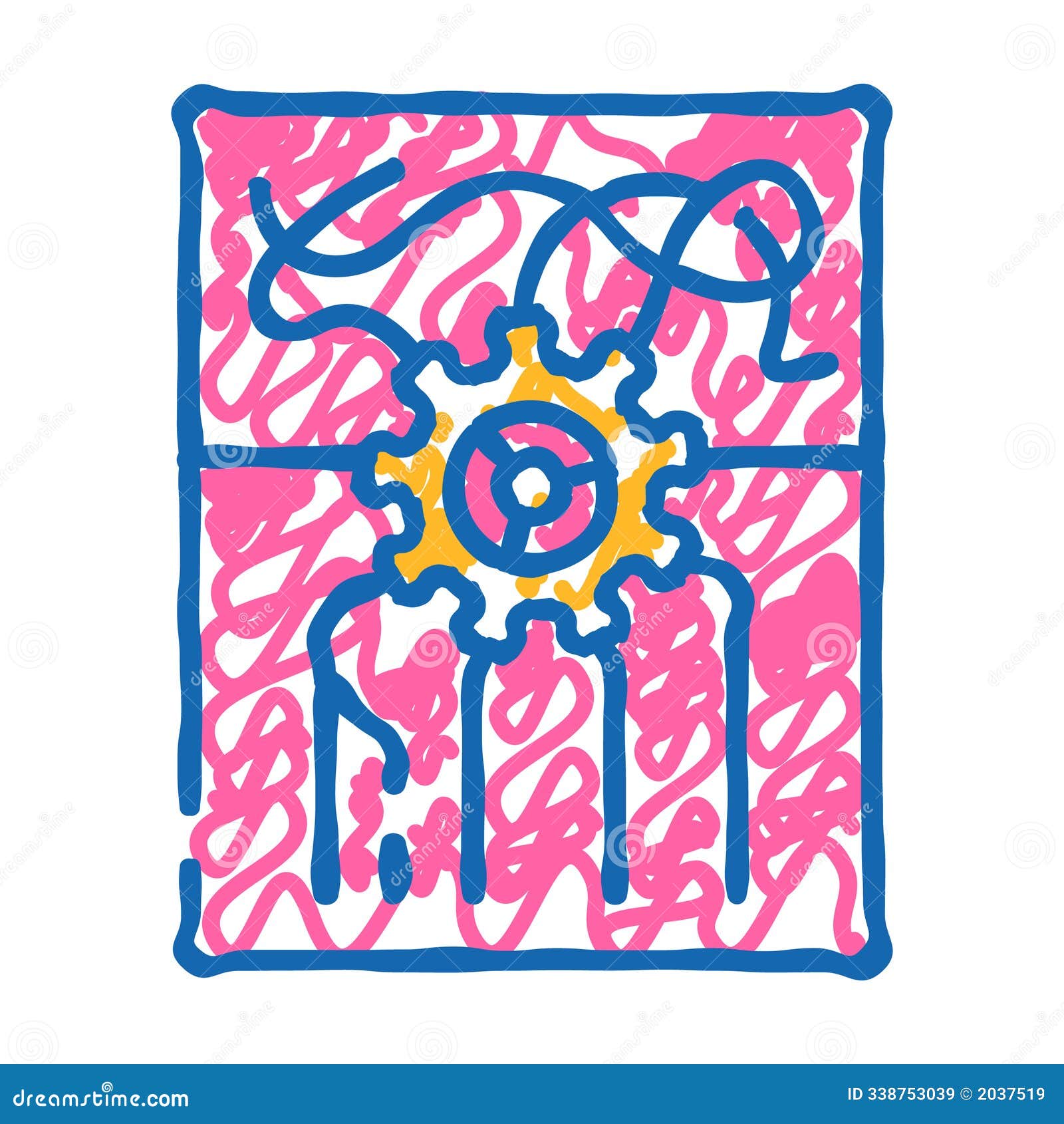 Standardization Business Process Icon Doodle Illustration Cartoon ...