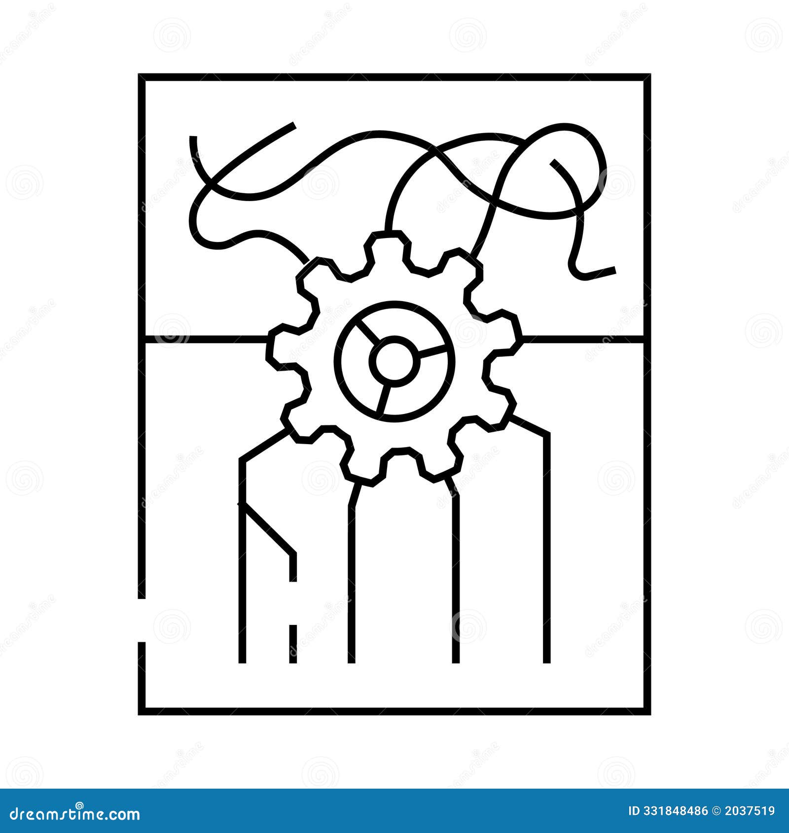 Standardization Business Process Icon Doodle Illustration Cartoon ...