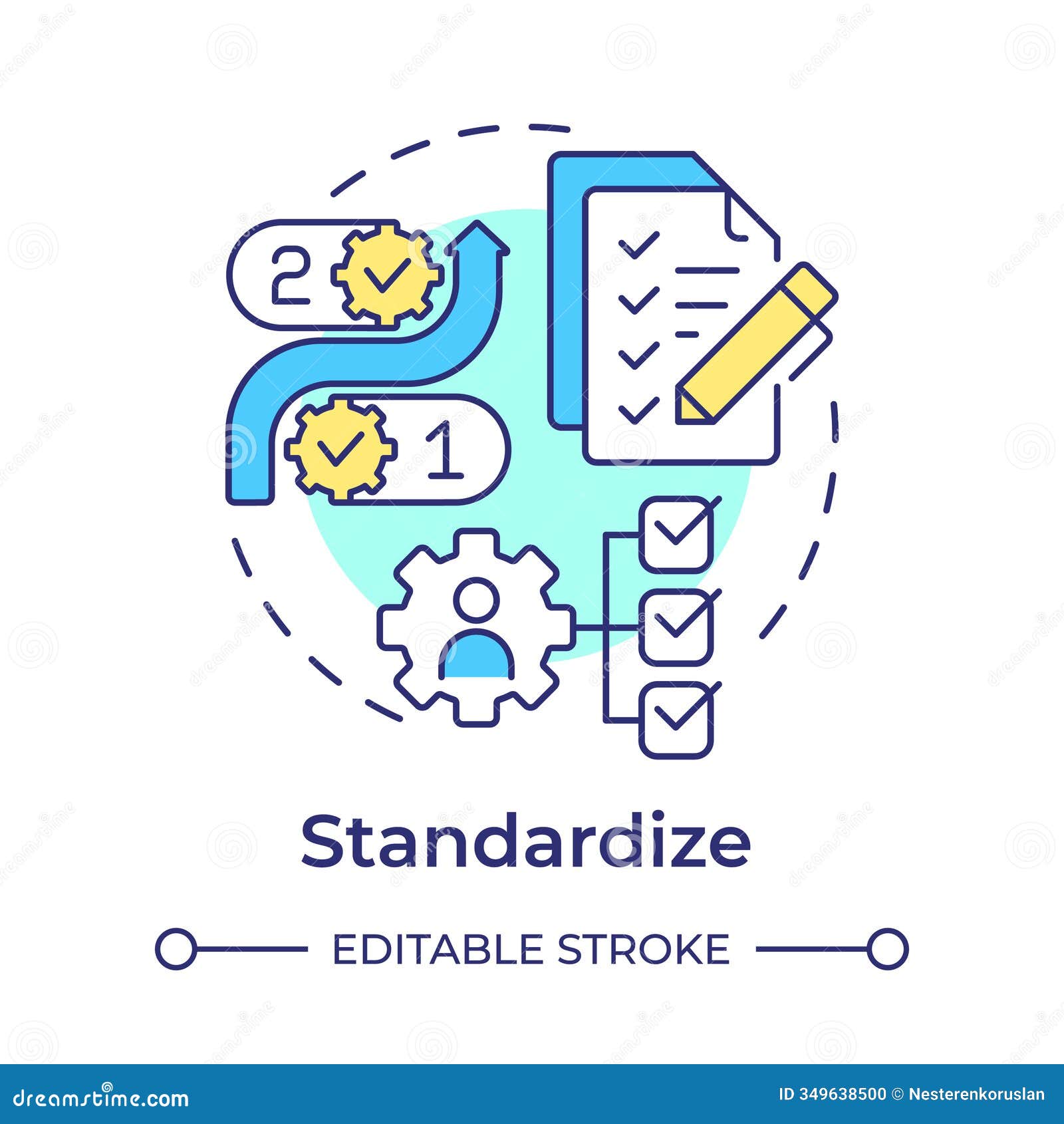 Standardize Multi Color Concept Icon Stock Vector - Illustration of ...