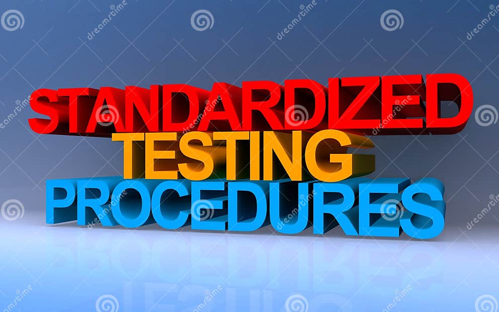 Standardized Testing Procedures on Blue Stock Illustration ...