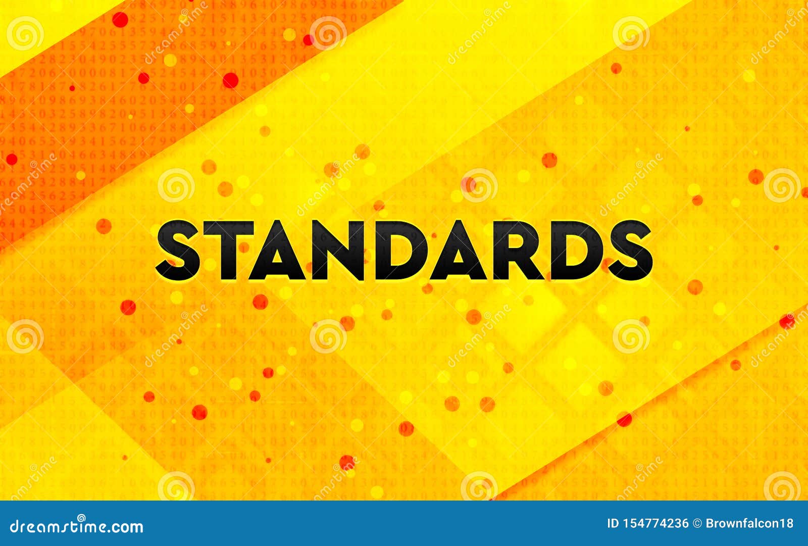 Standards Abstract Digital Banner Yellow Background Stock Illustration ...