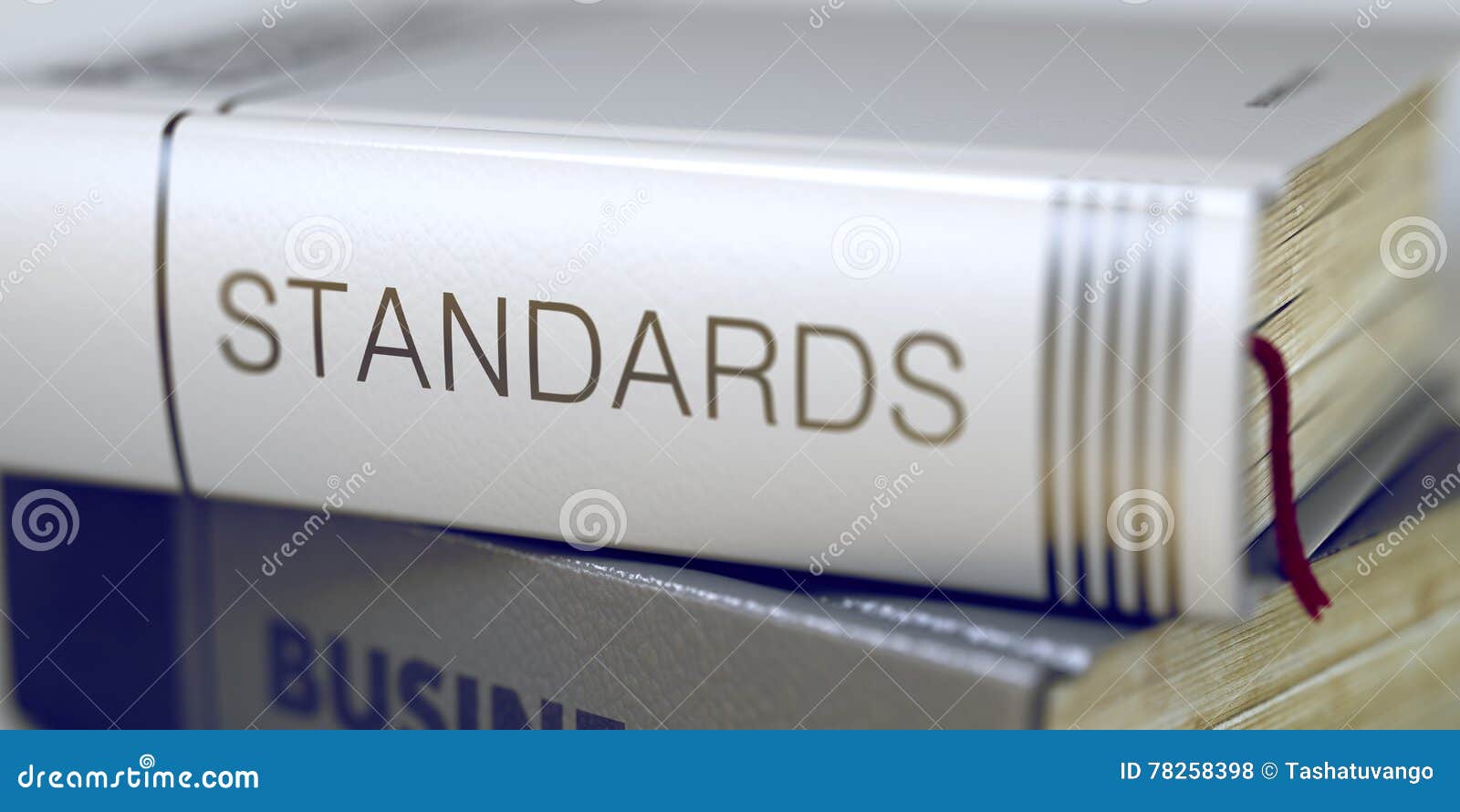 Standards. Book Title on the Spine. 3D. Stock Photo - Image of flow ...