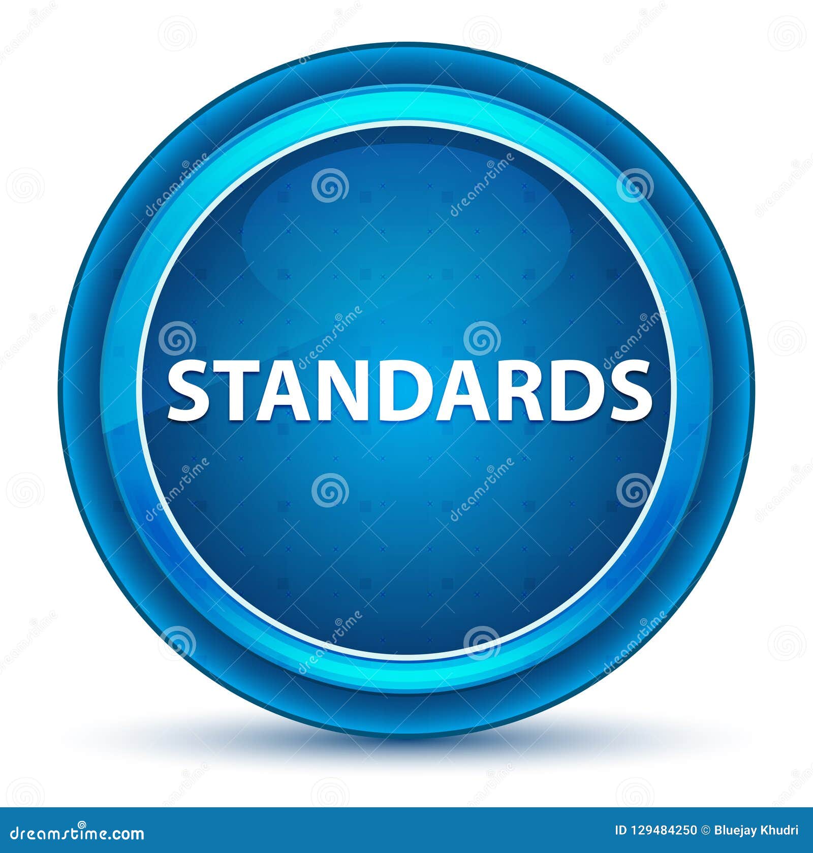 Standards Eyeball Blue Round Button Stock Illustration - Illustration ...