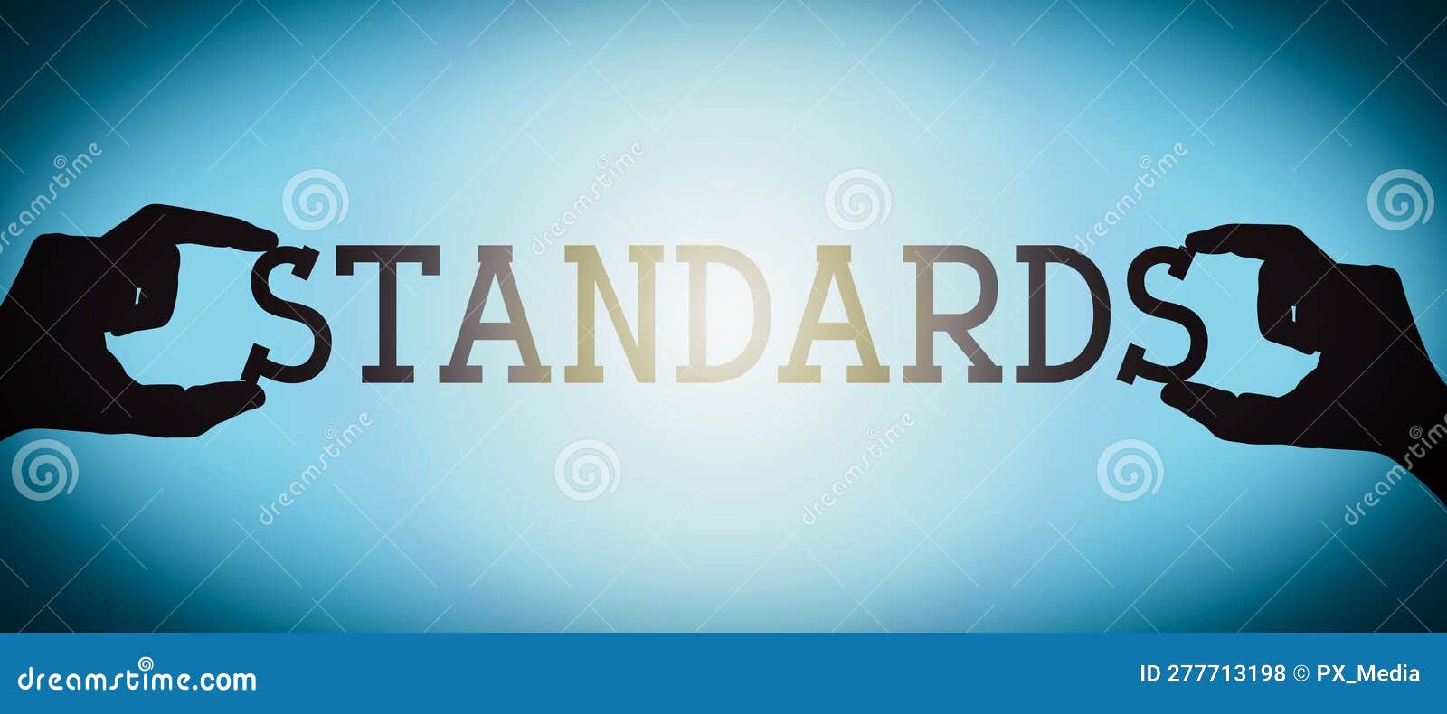 Standards - Human Hands Holding Black Silhouette Word Royalty-Free ...